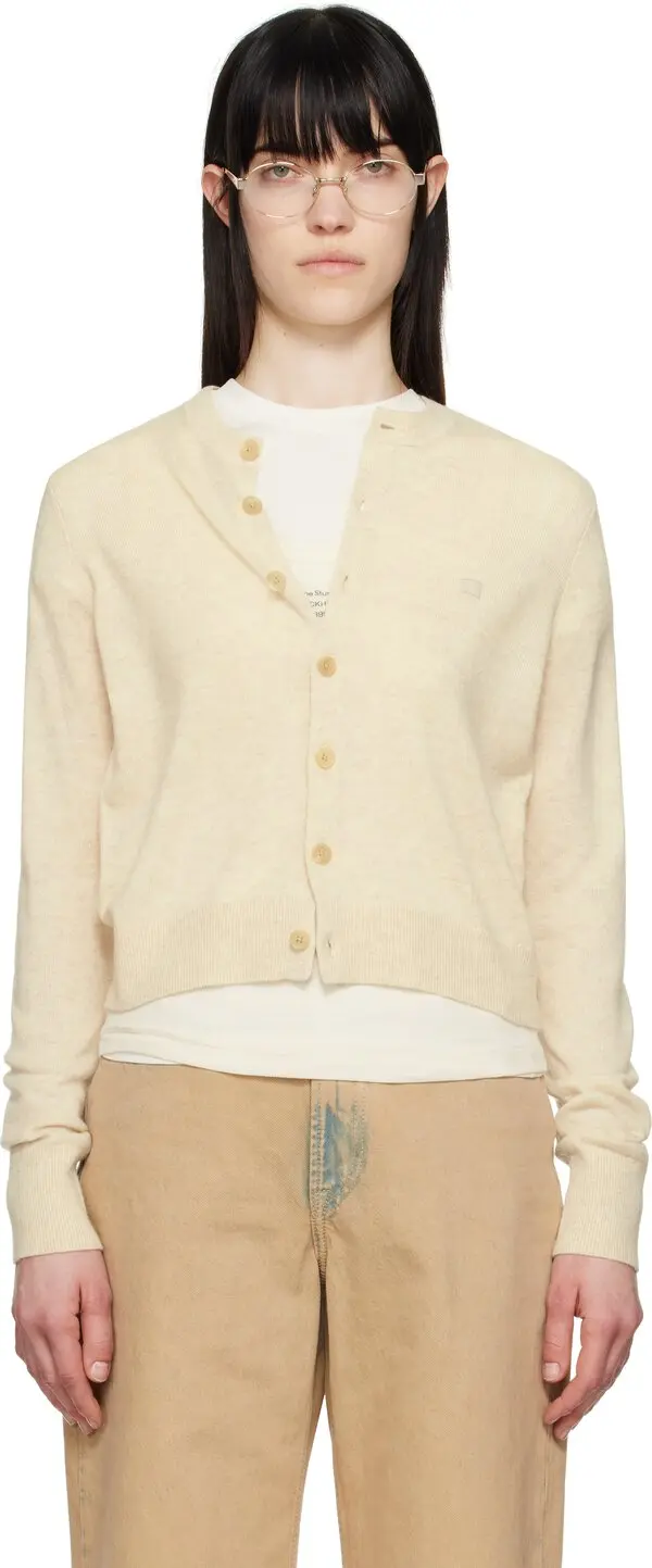 Acne Studios Yak Wool Cardigan - 633 Oatmeal Melange